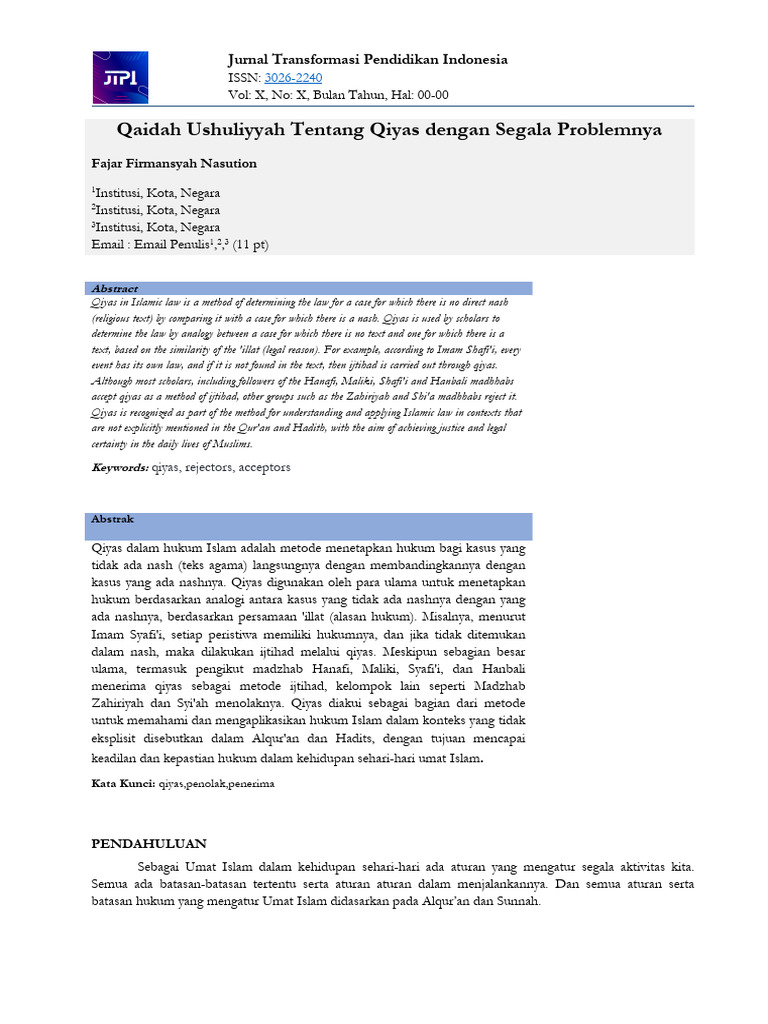 Template JTPI (Fajar) | PDF