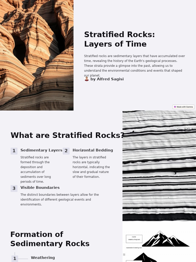 Stratified Rocks Layers of Time | PDF | Sedimentary Rock | Sediment