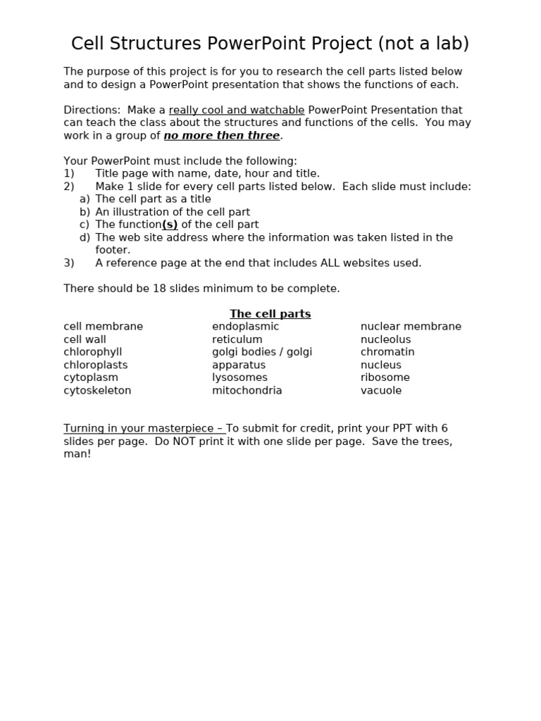 Cell Structure and Function PPT Proj | PDF