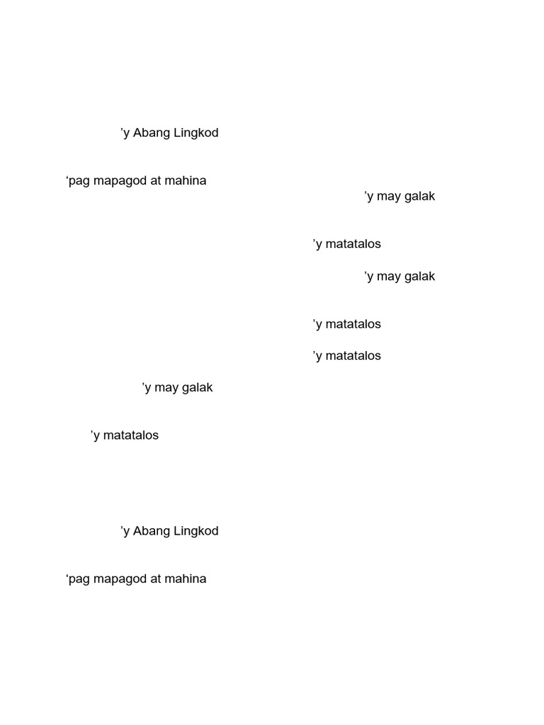 Diyos NG Mga Aba - Lyrics | PDF