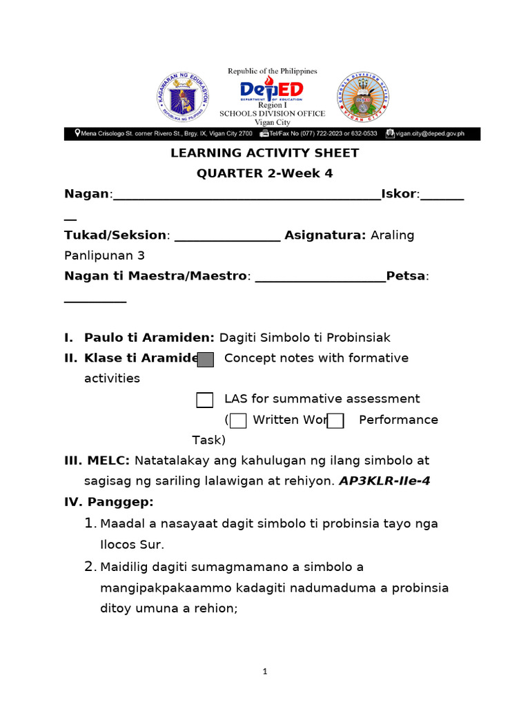 AP3 Q2 LAS CN Week4 | PDF