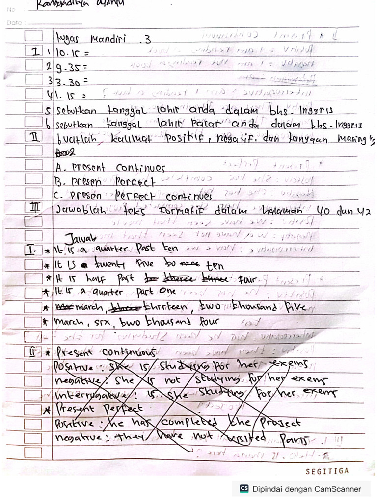 Tgs Mndri 3 Bhs Inggris | PDF