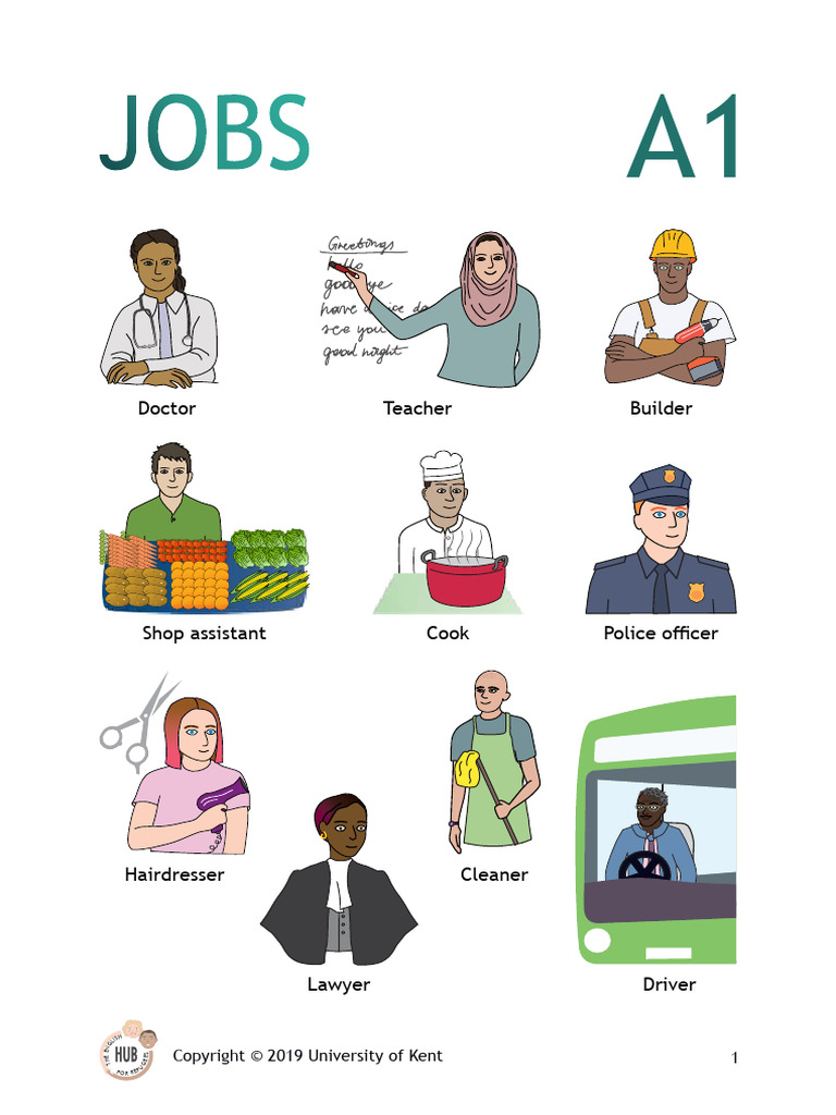 A1 Jobs Students Worksheet | PDF