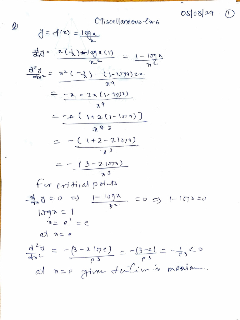 Miscellaneous Exercise Chapter 6 | PDF