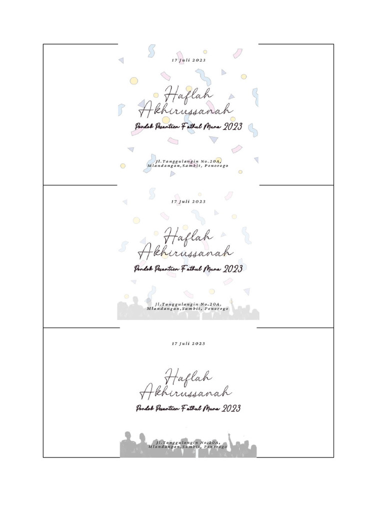 Tulisan Undangan | PDF