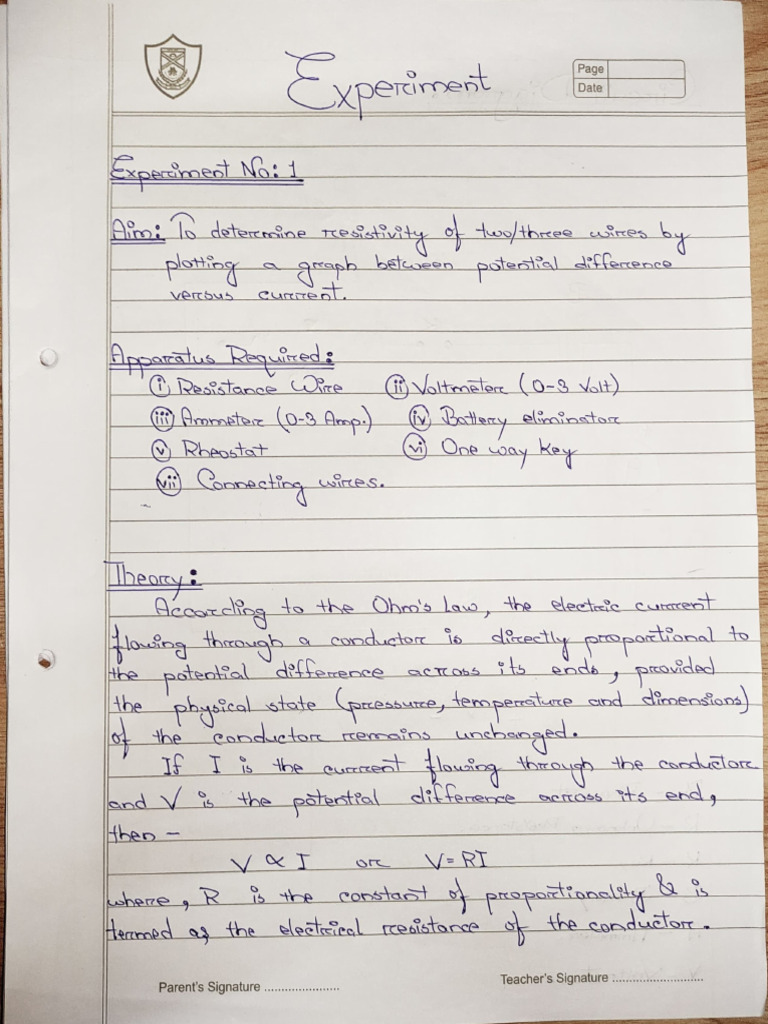 Physics Experiment (1-10) | PDF