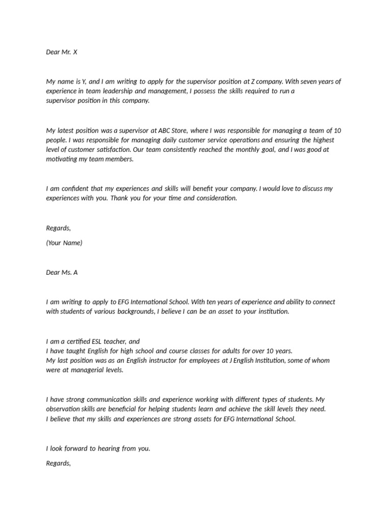 Job Application Letters for Various Roles | PDF | Social Media ...