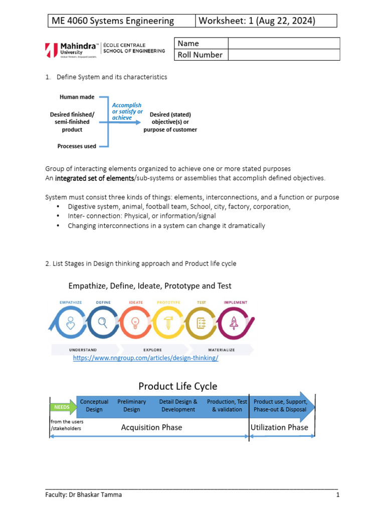 Systems Engineering Overview and Concepts | PDF | System | Systems ...