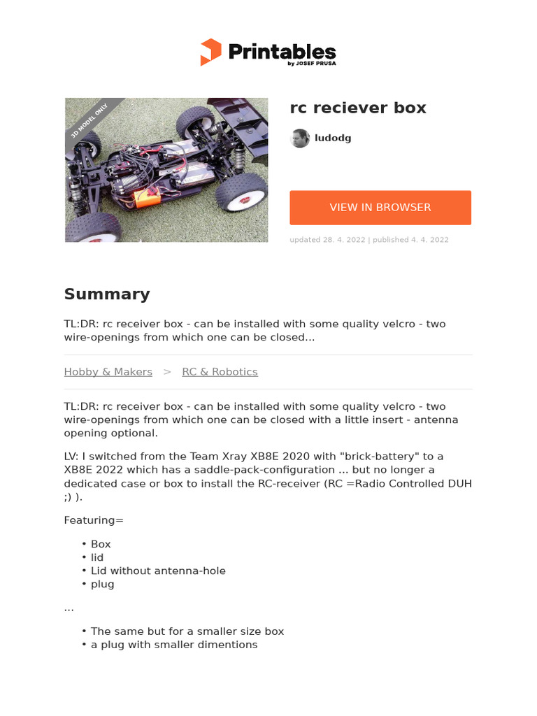 RC Reciever Box | PDF