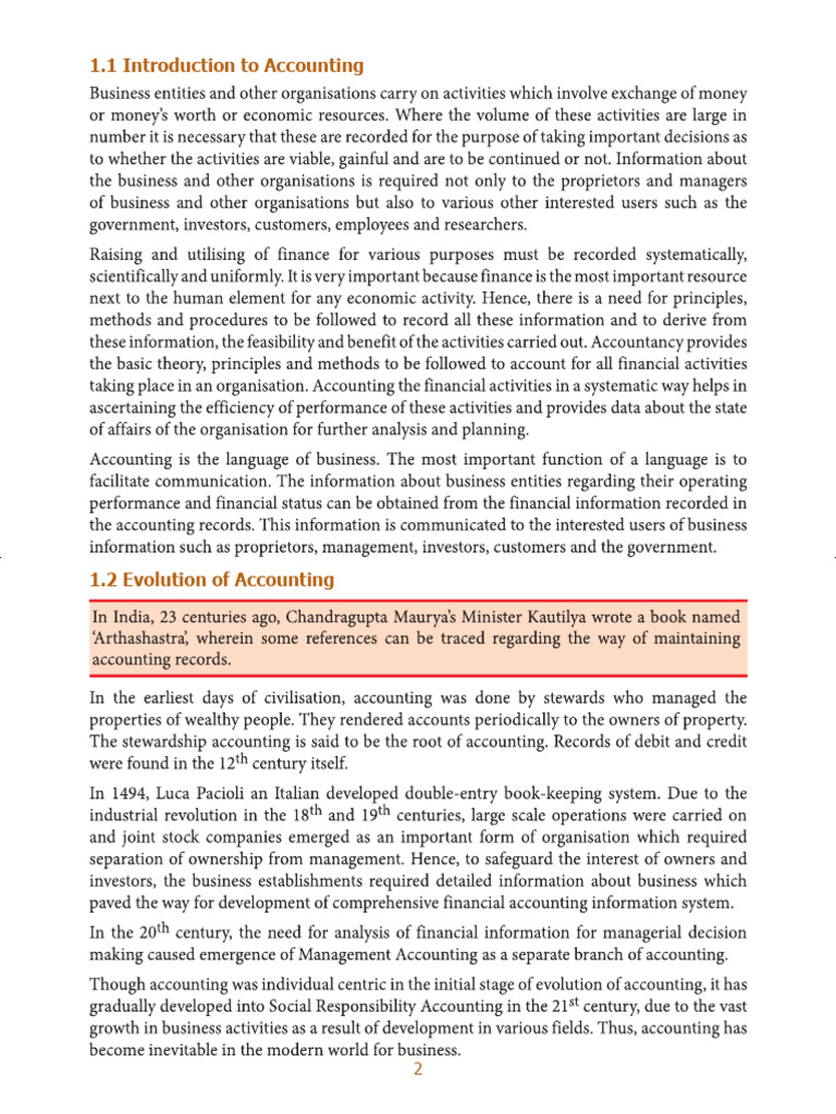 Accounting Introduction | PDF