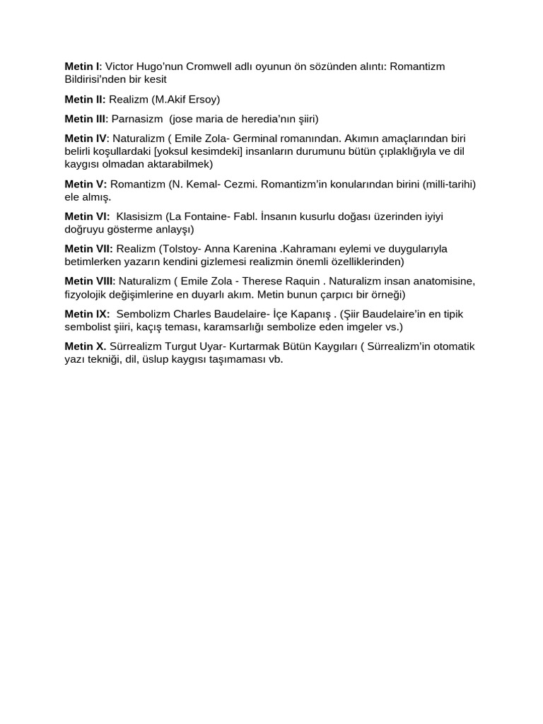 Akimlar Ortak Meti̇nler, Yanit | PDF