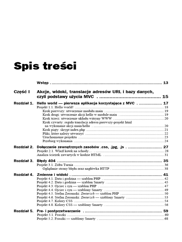 Spis Tre Ci | PDF