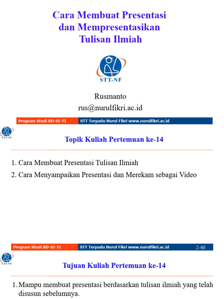 14 Cara Membuat Presentasi Dan Mempresentasikan Tulisan Ilmiah | PDF