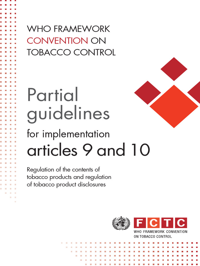 Partial Guidelines For Implementation Article 9 10 en | PDF | Cigarette | Regulatory Compliance