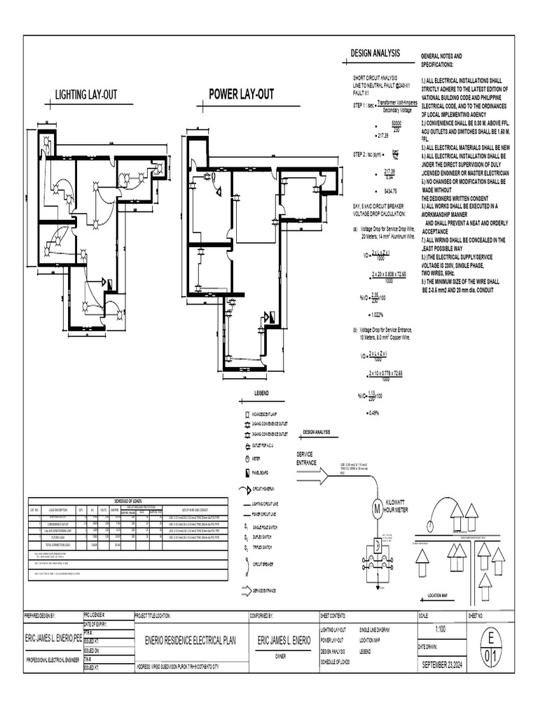 Elec Plan2 | PDF | Electrical Wiring | Electrical Components