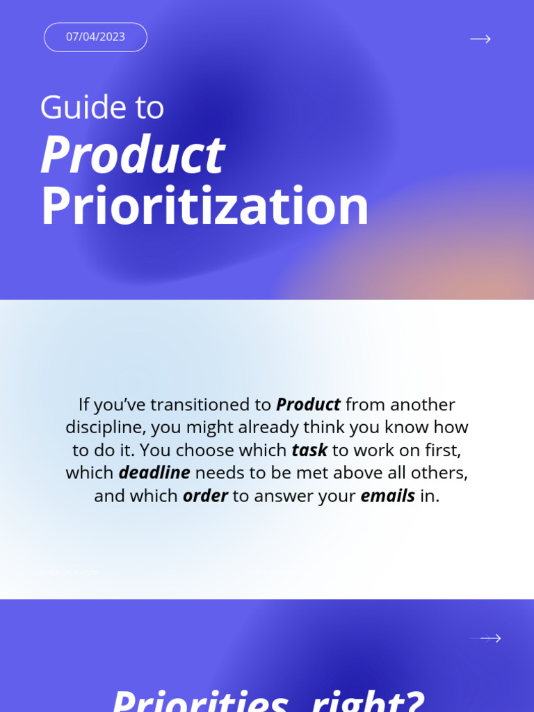 Product Prioritization | PDF