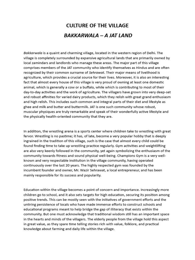 Bakkarwala: Jat Culture & Traditions | PDF | Identity (Social Science ...