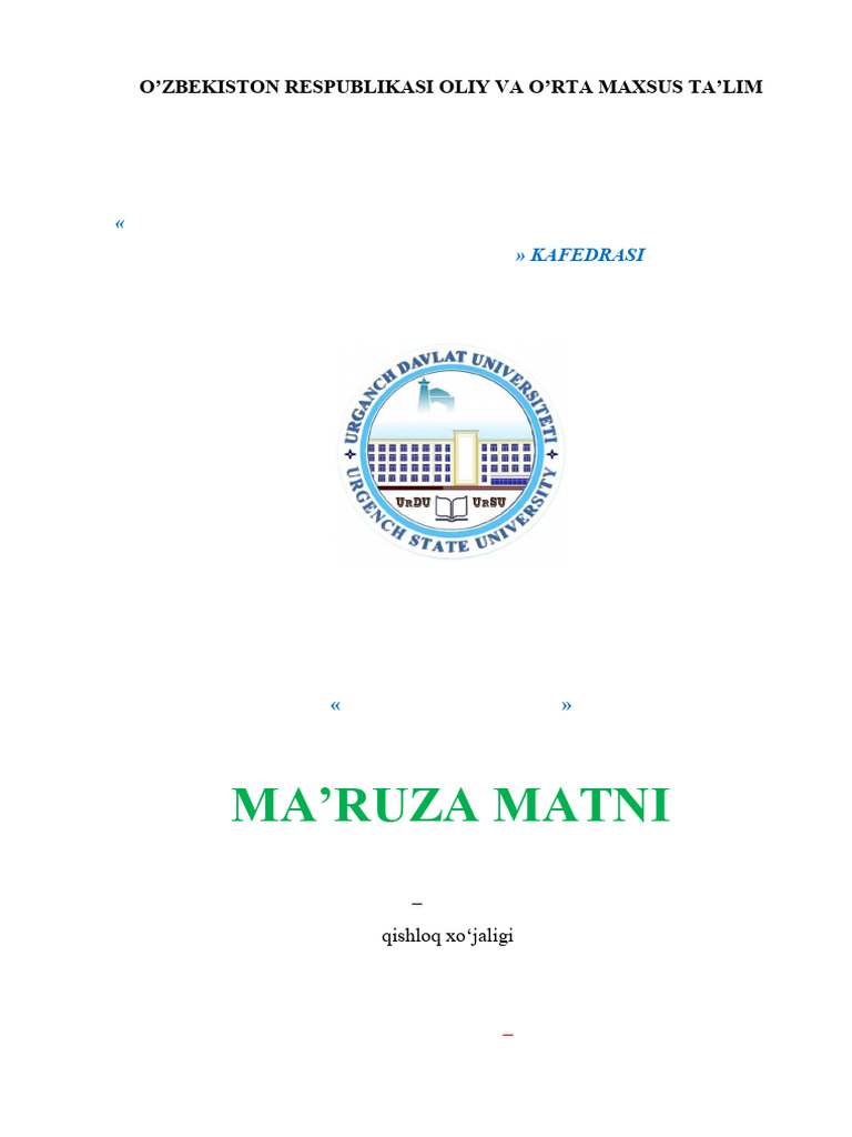 Ma Ruza Matni: Ibragimova N.M | PDF
