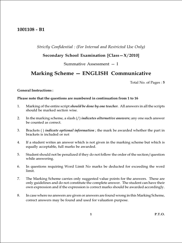 10th 1001108 - B1 MS English Commu | PDF