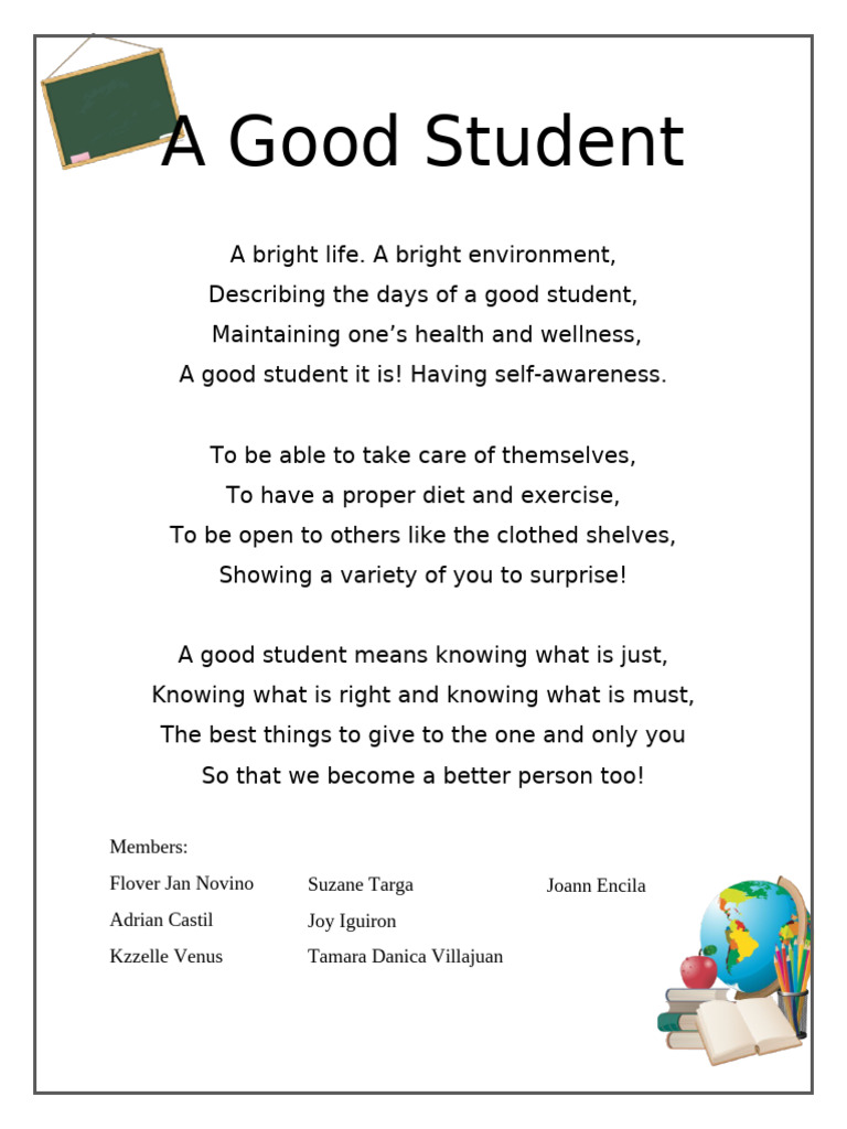 A Good Student | PDF