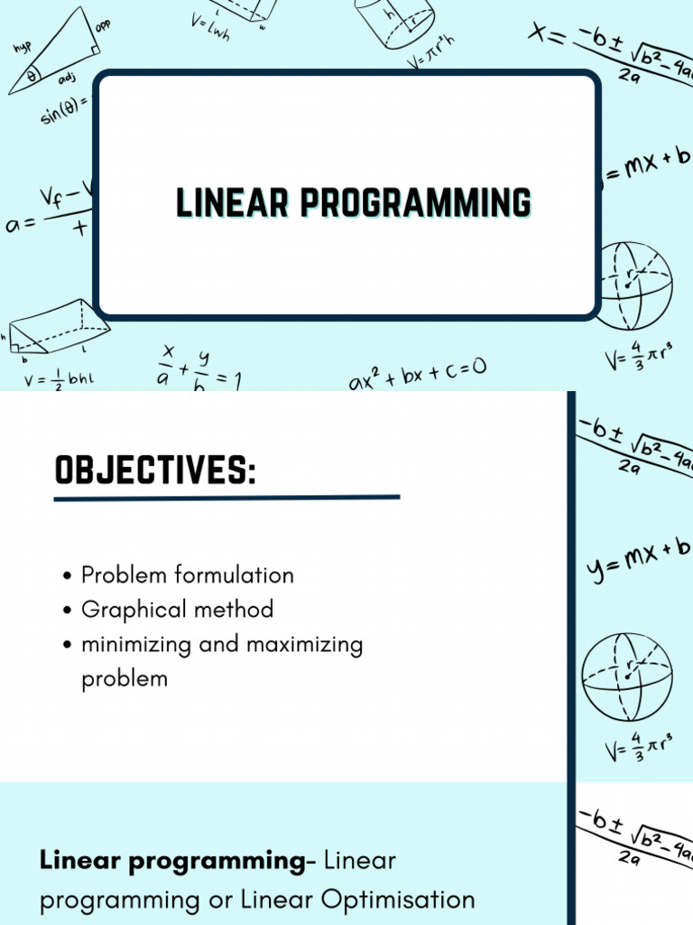 LinearProgramming Group1 | PDF LinearProgramming Group1 | PDF