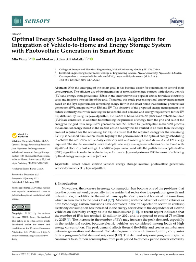 Optimal Energy Scheduling Based On Jaya Algorithm For | PDF | Photovoltaics | Solar Power