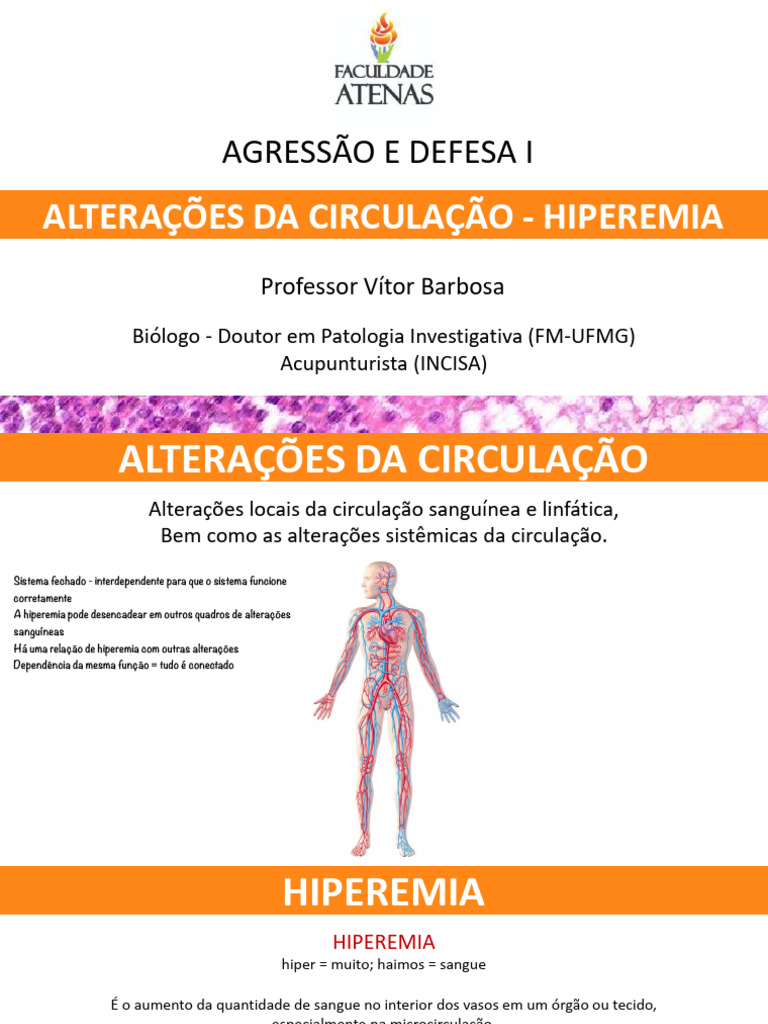 Hiperemia - Aterações Da Circulação | PDF | Sistema circulatório | Sangue