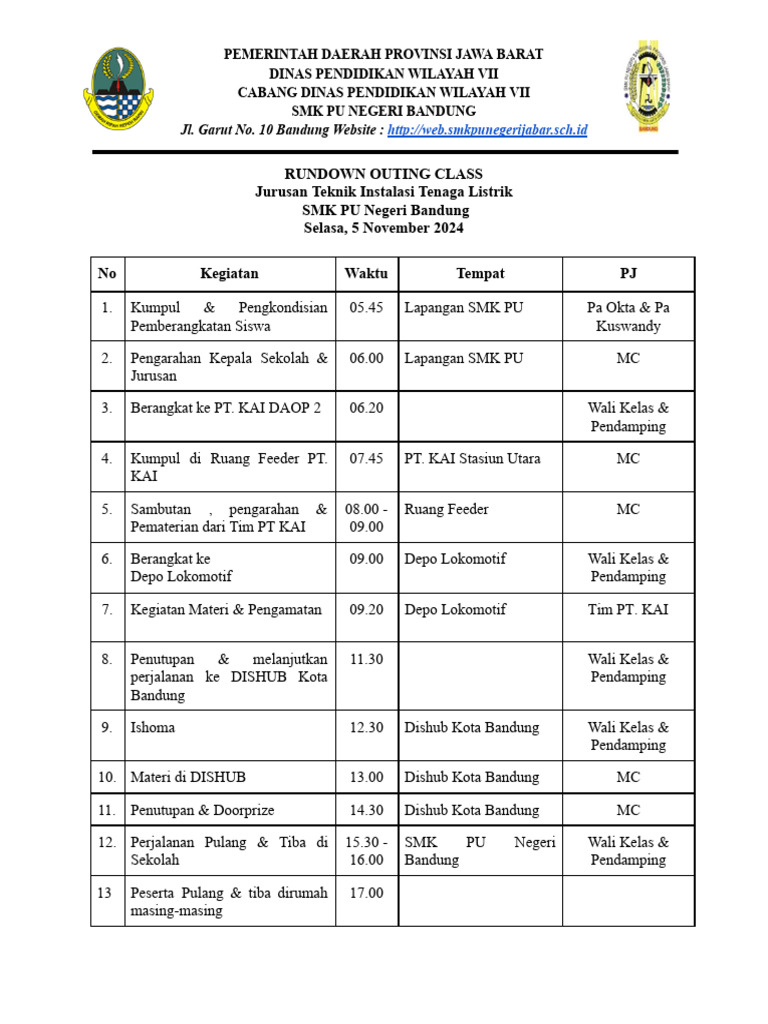 Rundown Outing Class | PDF