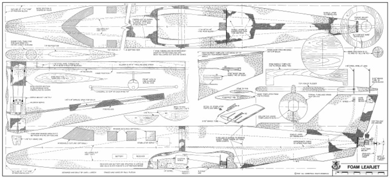 1-2A Foam Learjet Plan 760N | PDF