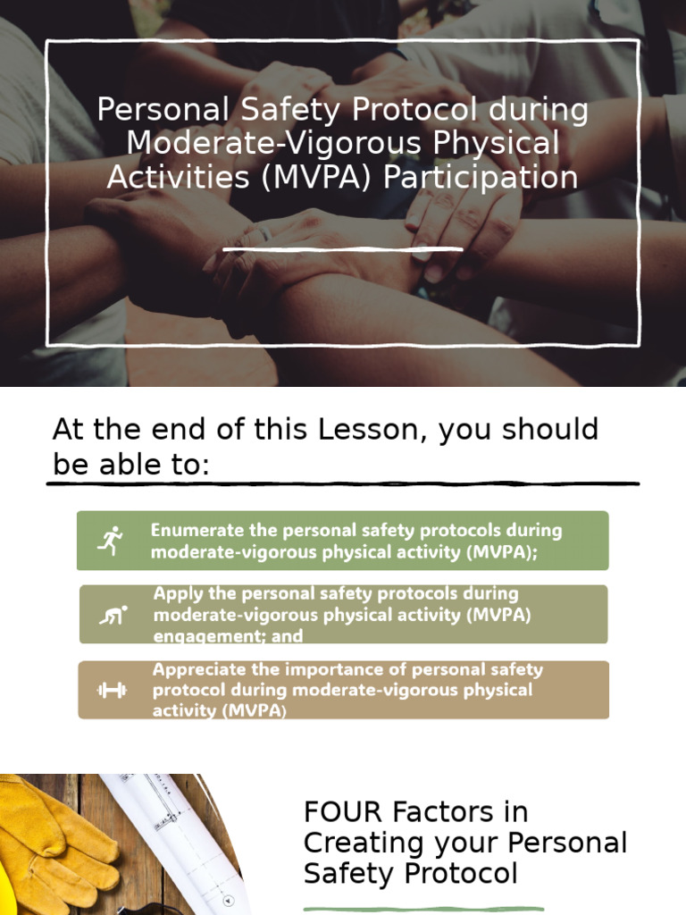 Personal Safety Protocol During Moderate Vigorous Physical Activities | PDF | Hypothermia ...