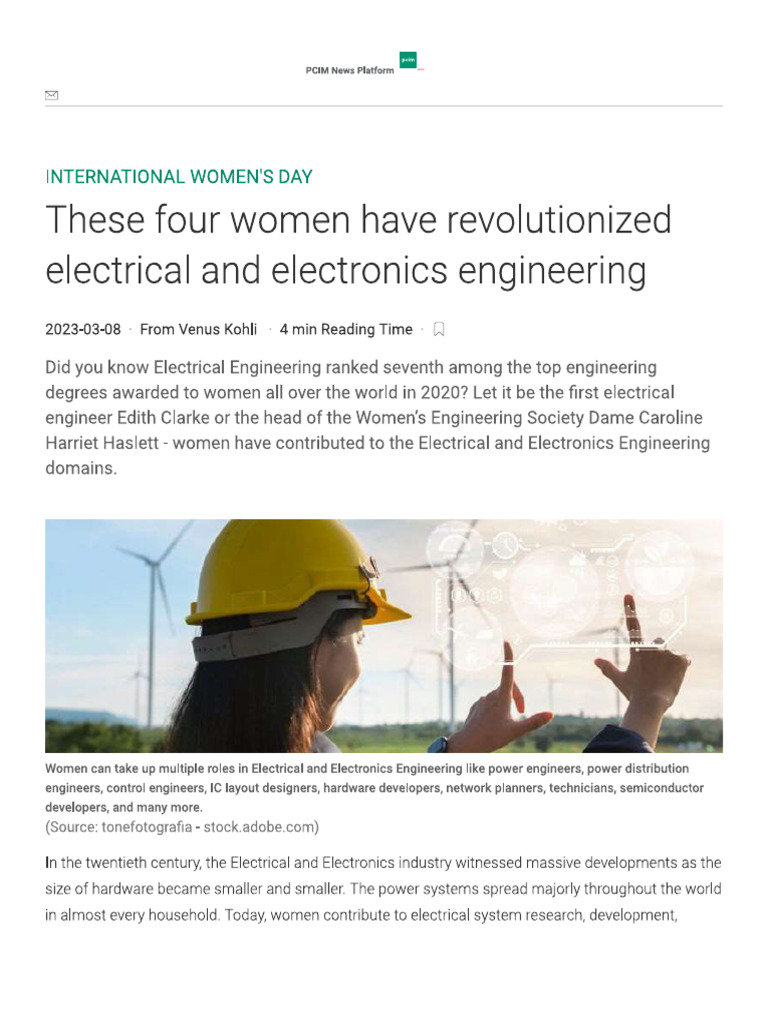 Women Electrical Engineeers | PDF