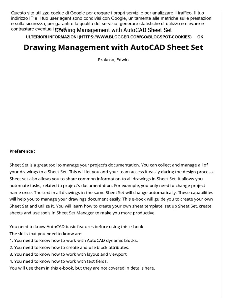 Mastering AutoCAD Sheet Set Management | PDF | World Wide Web ...