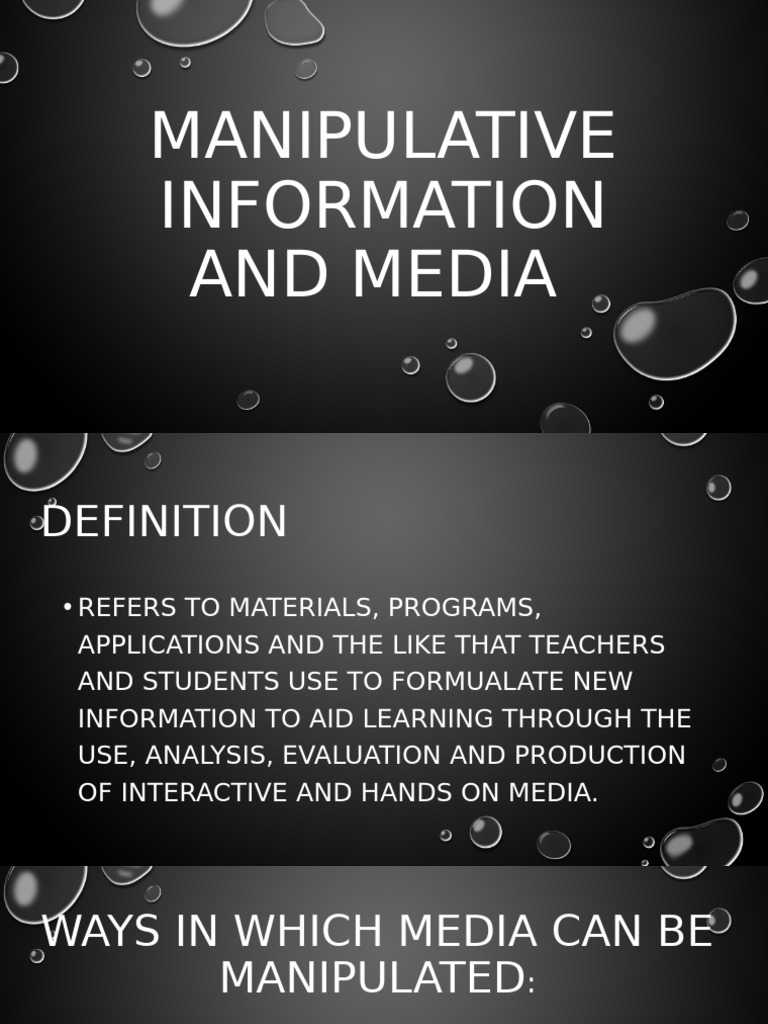 Manipulative Information and Media | PDF | Information | Human ...