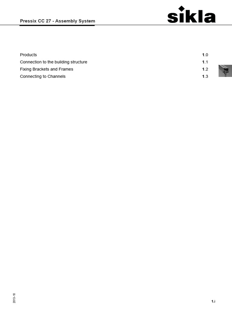 Installation Guideline 01 Pressix CC 27 | PDF