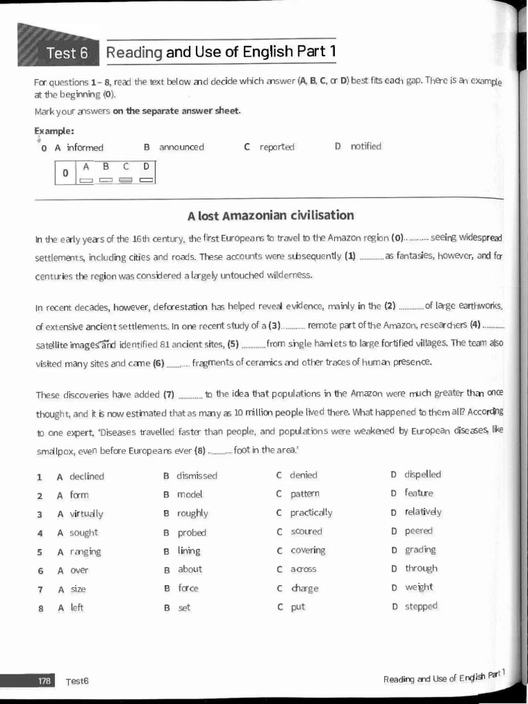 CAE T6 Reading & Use of English (1h 30min) | PDF | Smile | Opera
