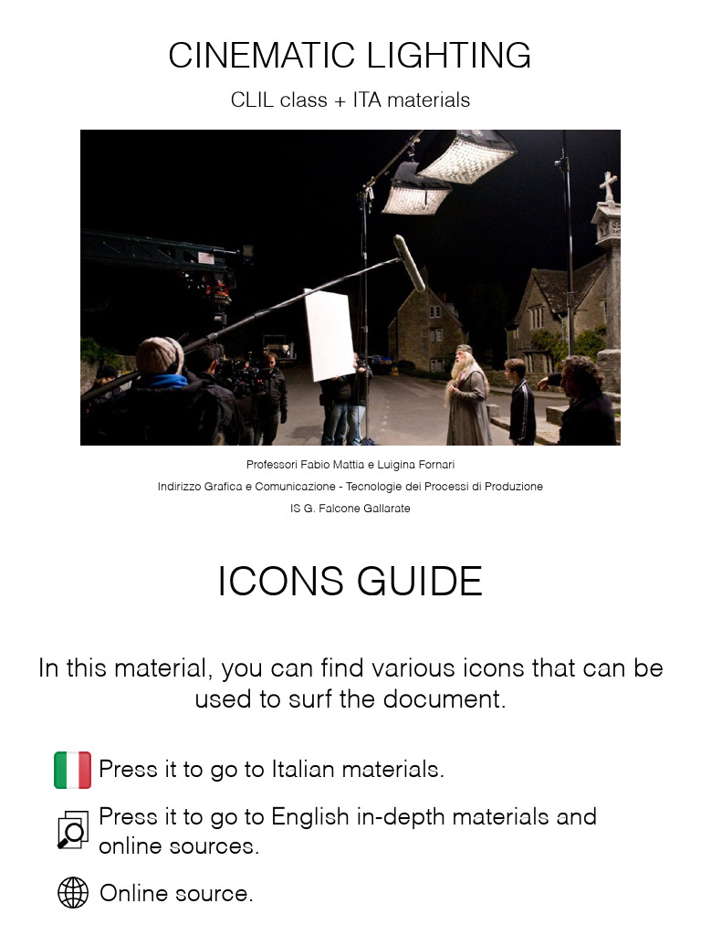 Cinematic Lighting Techniques Guide | PDF | Cinematography | Fluorescent Lamp