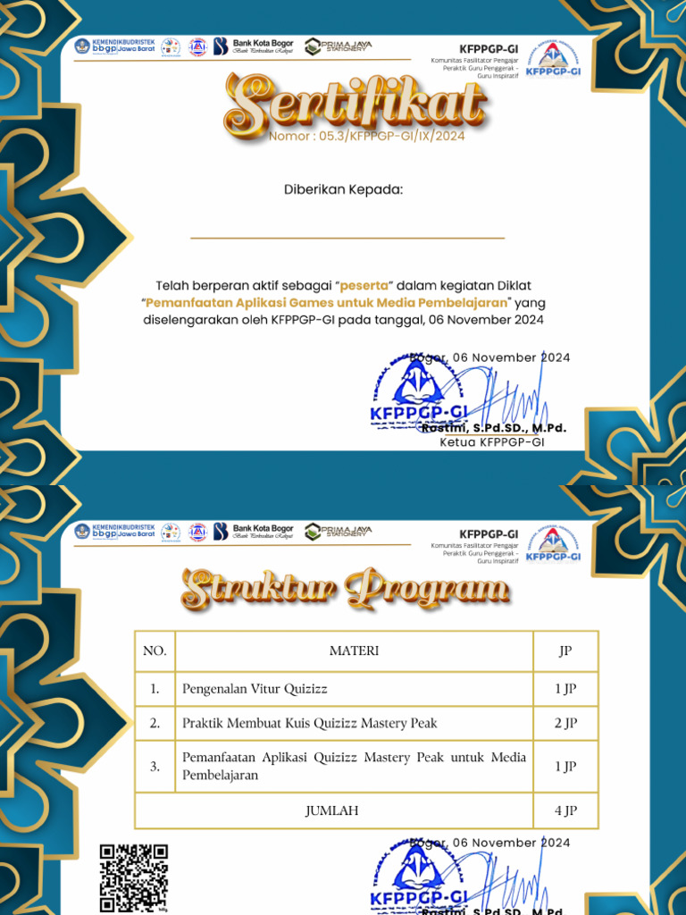 Hendri Wijaya, S. Ag, M. Si-Certificate | PDF
