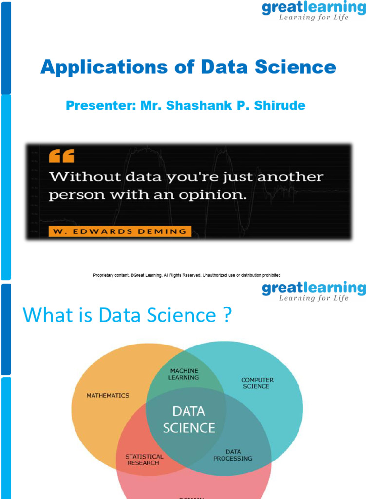 Applications of Data Science | PDF | Machine Learning | Deep Learning