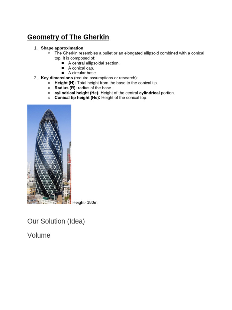 Geometry of The Gherkin | PDF | Area | Elementary Geometry