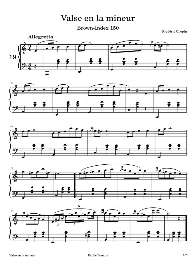 Valse en La Mineur - Chopin | PDF