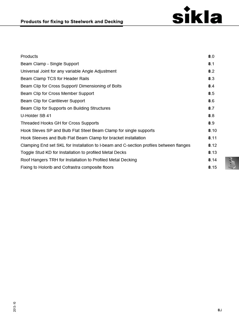 Installation Guideline 08 Products For Fixing To Steelwork and Decking ...