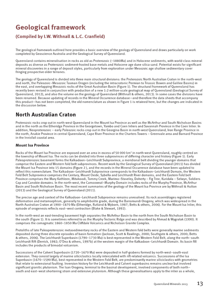 Geology of Queensland's Sybella Mine | PDF | Rock (Geology) | Rocks