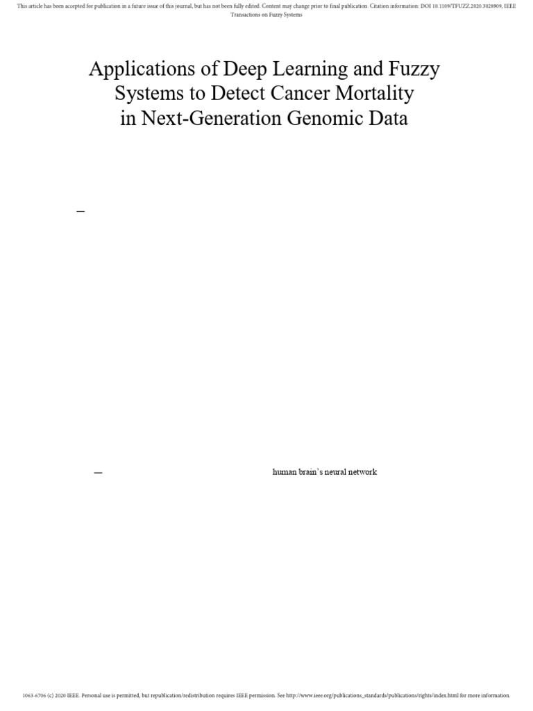 Applications of Deep Learning and Fuzzy | PDF | Deep Learning ...