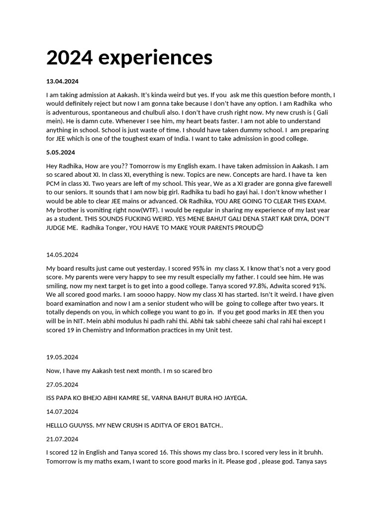 Diary | PDF | Educational Assessment And Evaluation | Tests