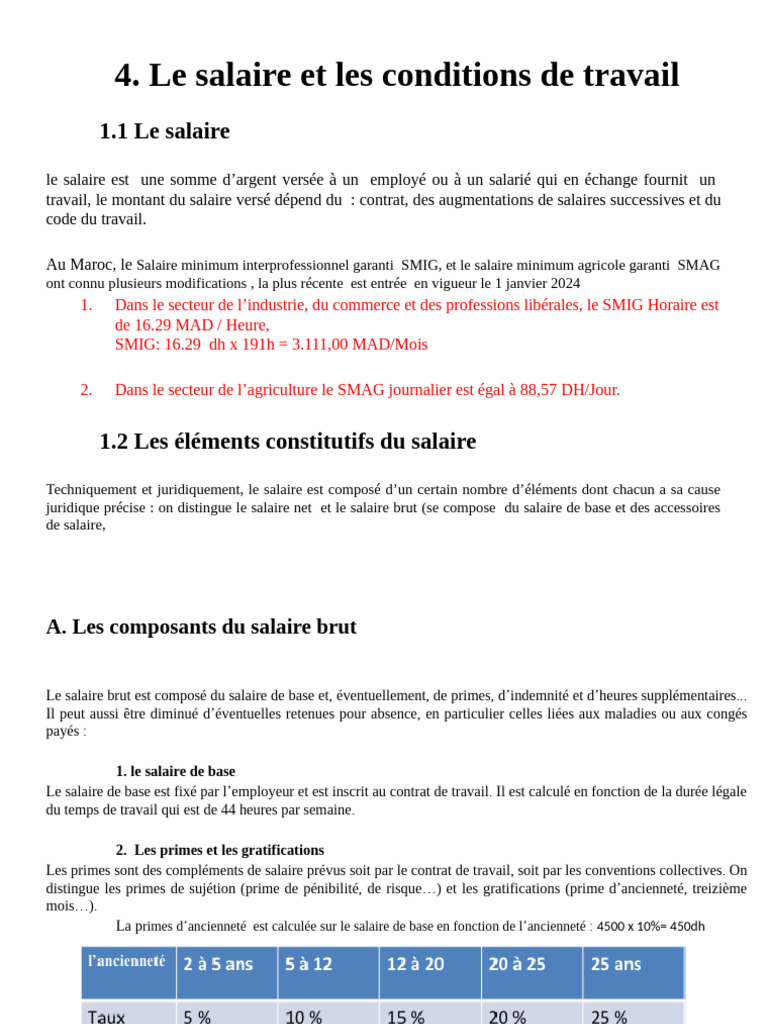2ème Partie Droit de Travail S5 GEER | PDF | Salaires | Grève