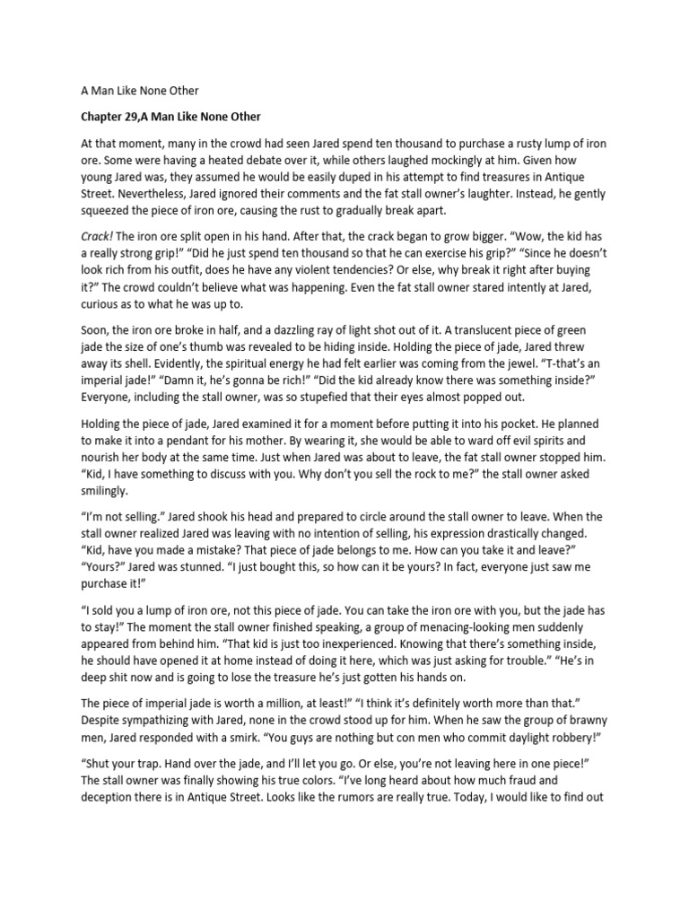 A Man Like None Other ch29 | PDF