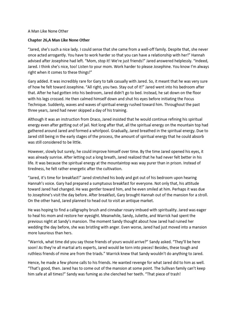 A Man Like None Other ch26 | PDF