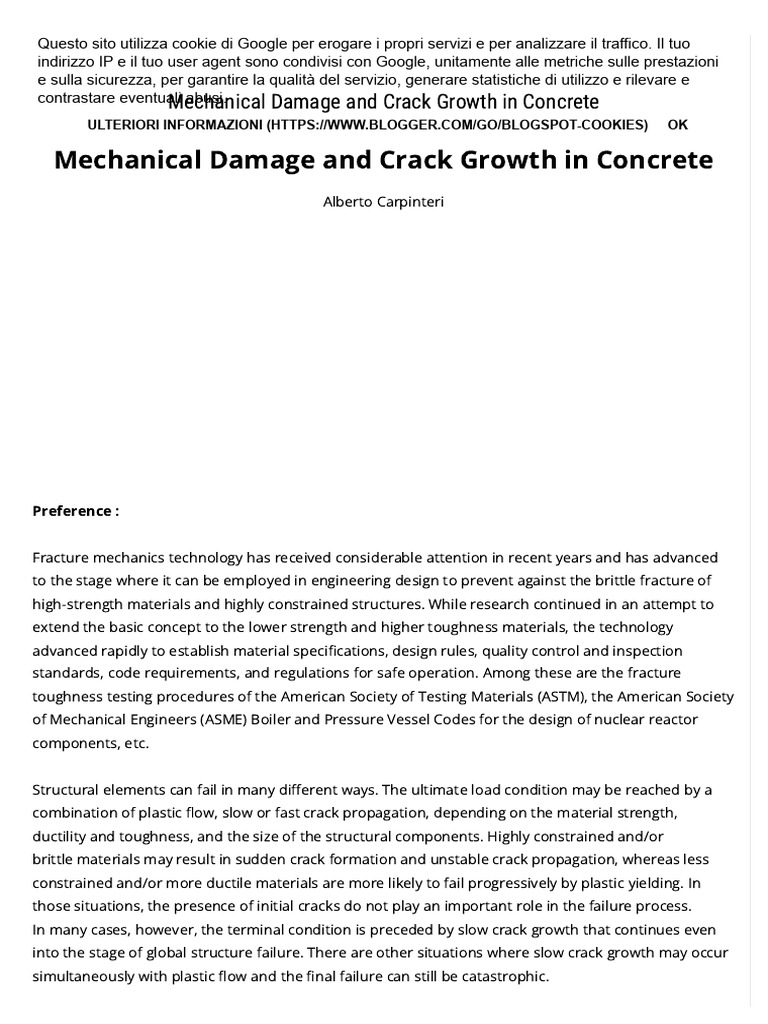 Mechanical Damage and Crack Growth in Concrete - Engineering Books ...