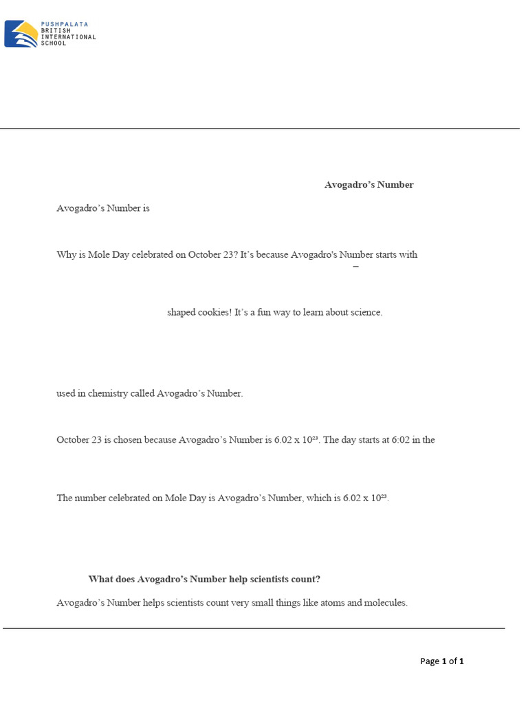 Gr3 5 WS Mole - Day - UN Vignesh | PDF