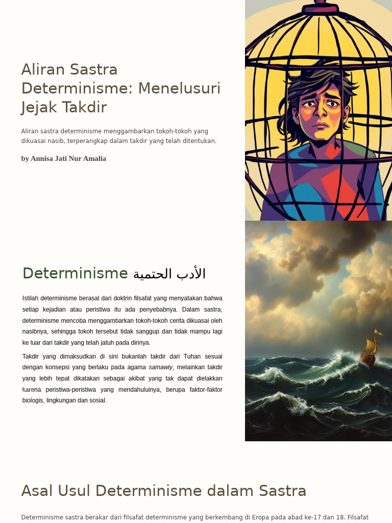 Sastra Determinisme dan Jejak Takdir | PDF